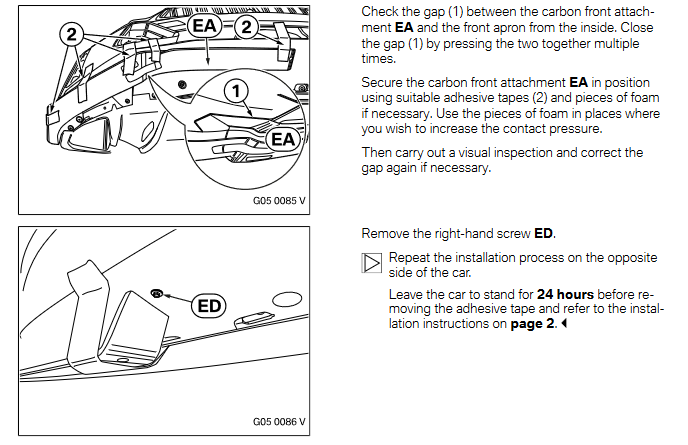 Bmw Oem M Performance Front Lip Attachment In Carbon Fiber - Left 51-19 ...